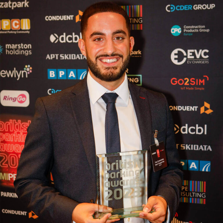 Vass Constantinides wins the Rising Star Award at the British Parking ...